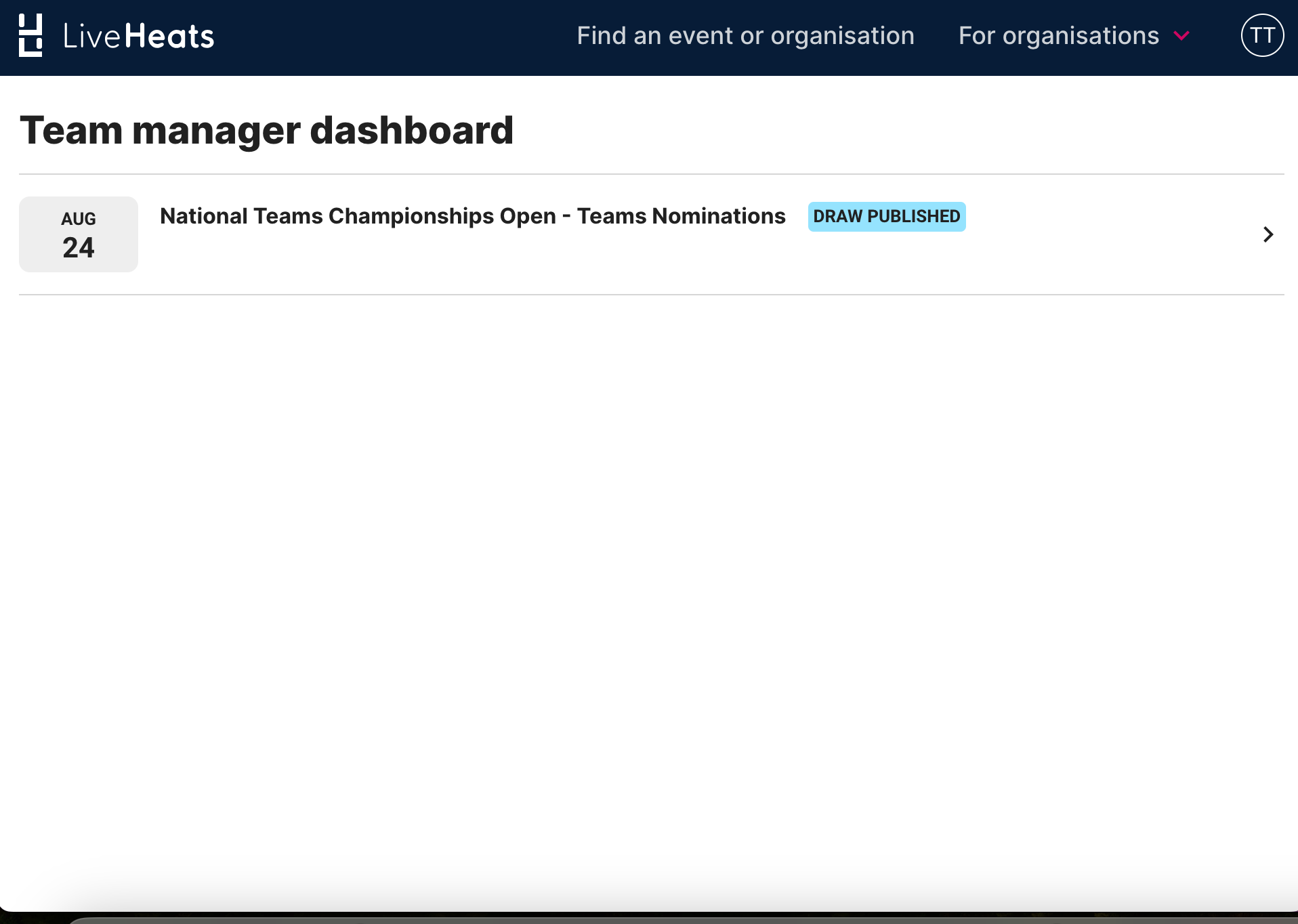 Managing entries in an event as a Team manager – Liveheats Help Centre
